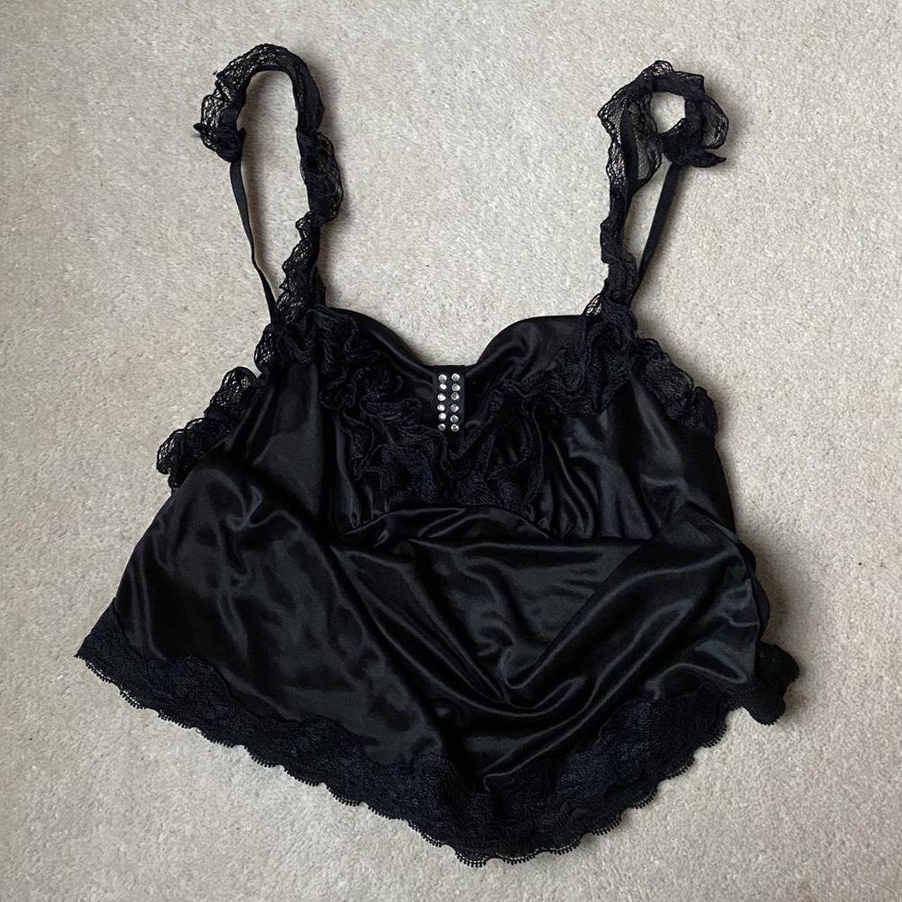 Black Satin Lace Cami How Long Since Uve Seen A Depop