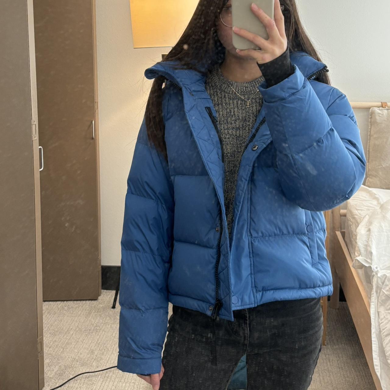 Quince Blue Down Puffer Jacket Only worn a couple... - Depop