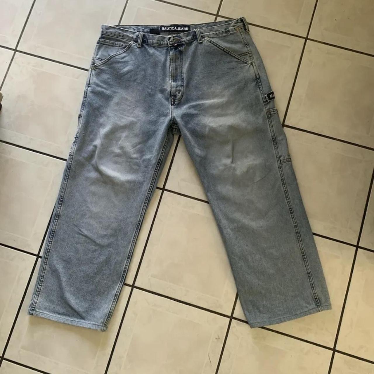 Vintage Nautica Carpenter Jeans Mens Size 40x30 Blue... - Depop