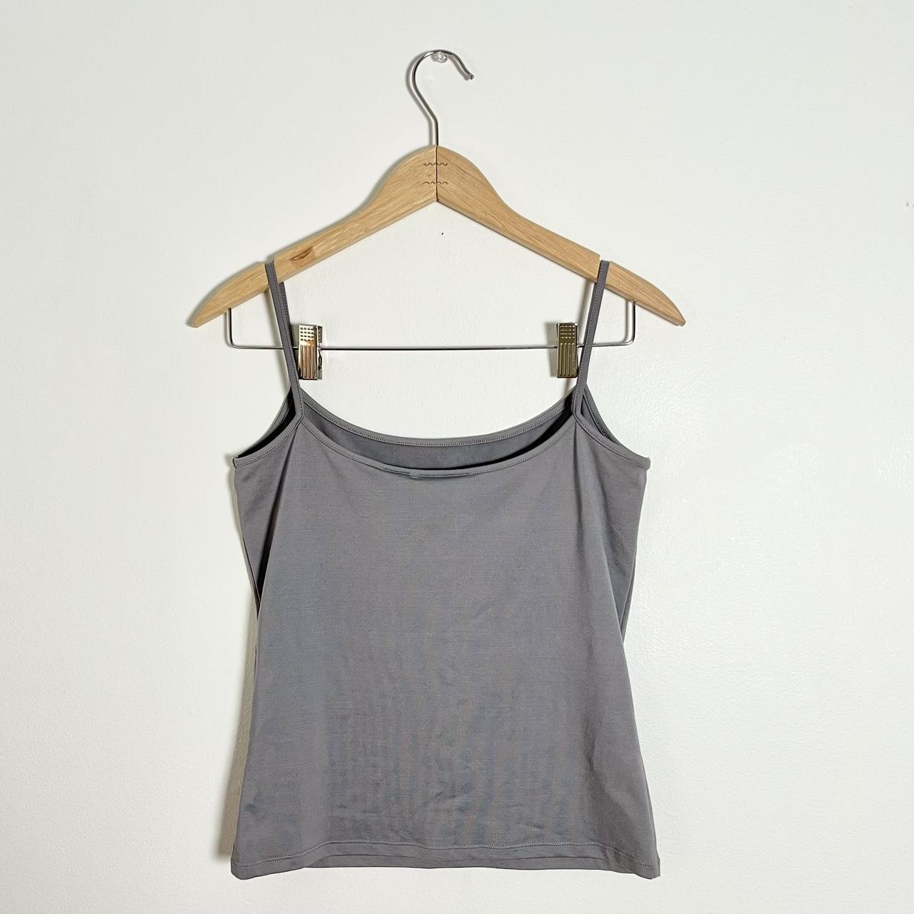 VINTAGE GREY TANK TOP ⛓️ 90s minimalistic slate grey... - Depop