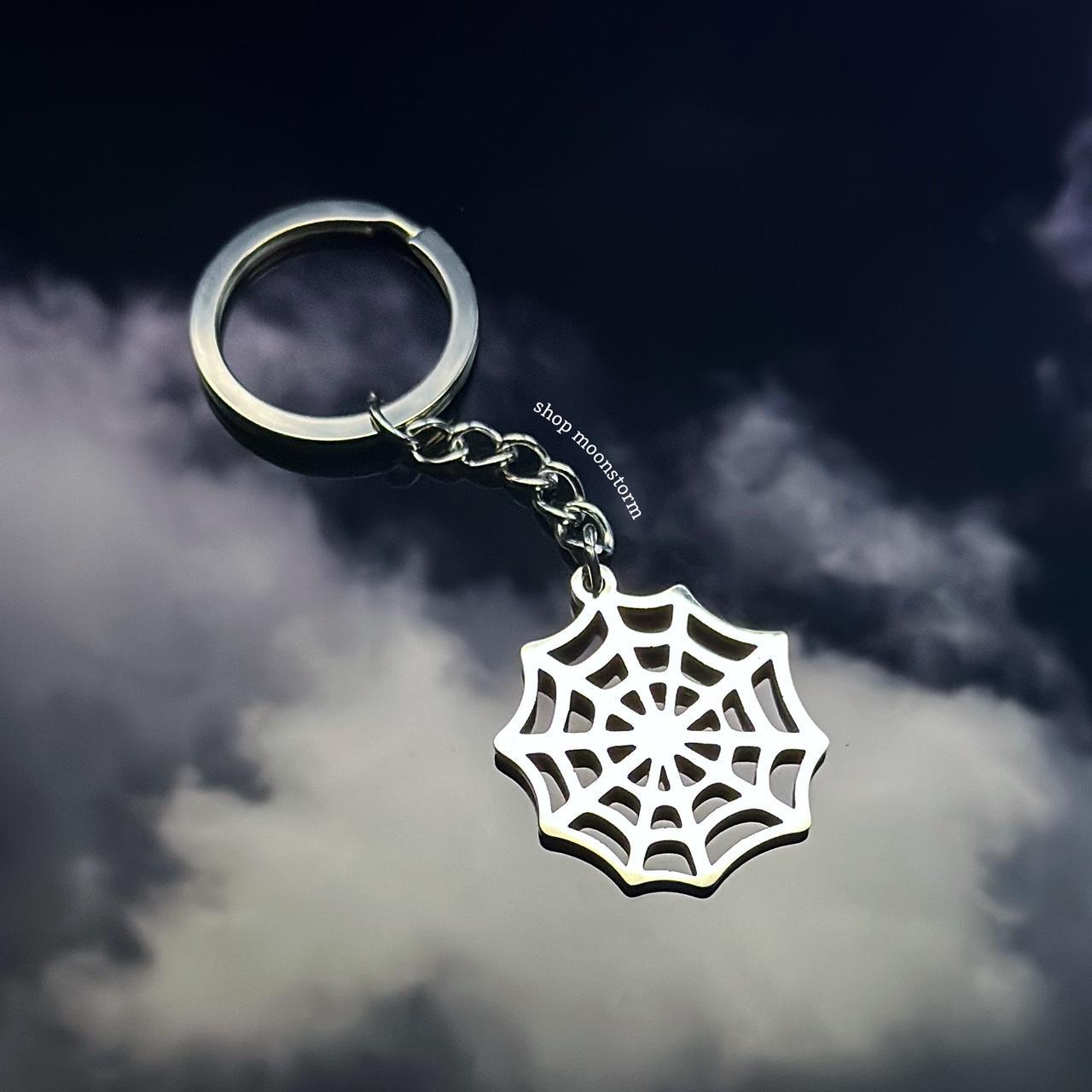 NEW spider web keychain 🕸 A spooky season silver... - Depop