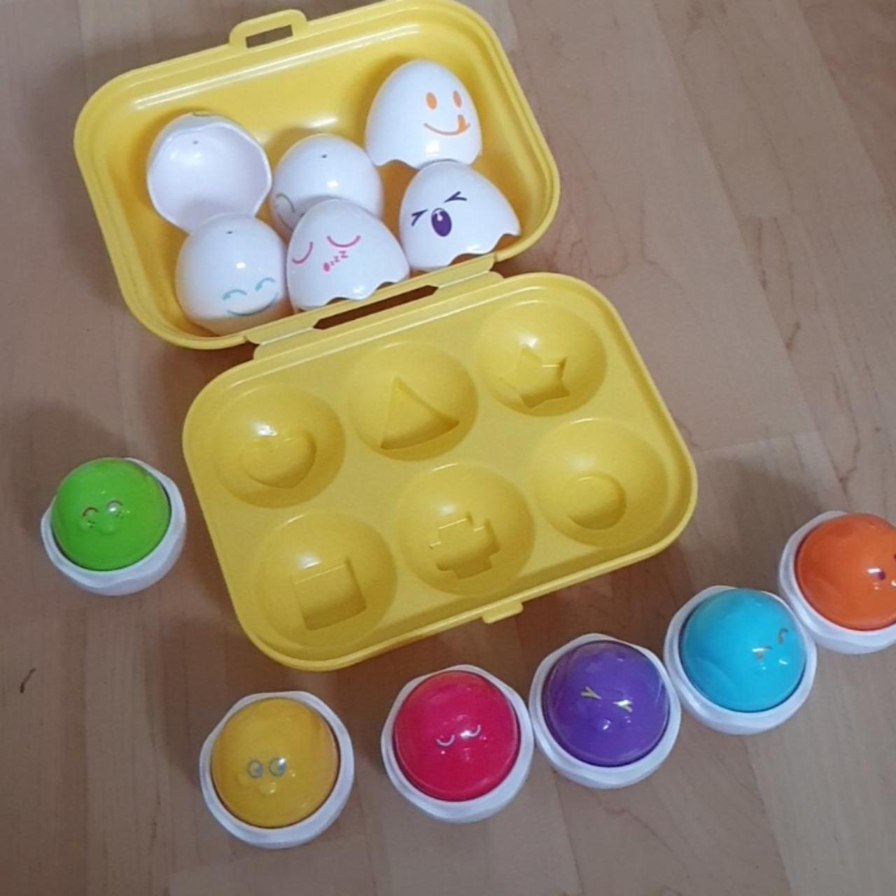 Kids shape sorting egg box interactive learning game... - Depop