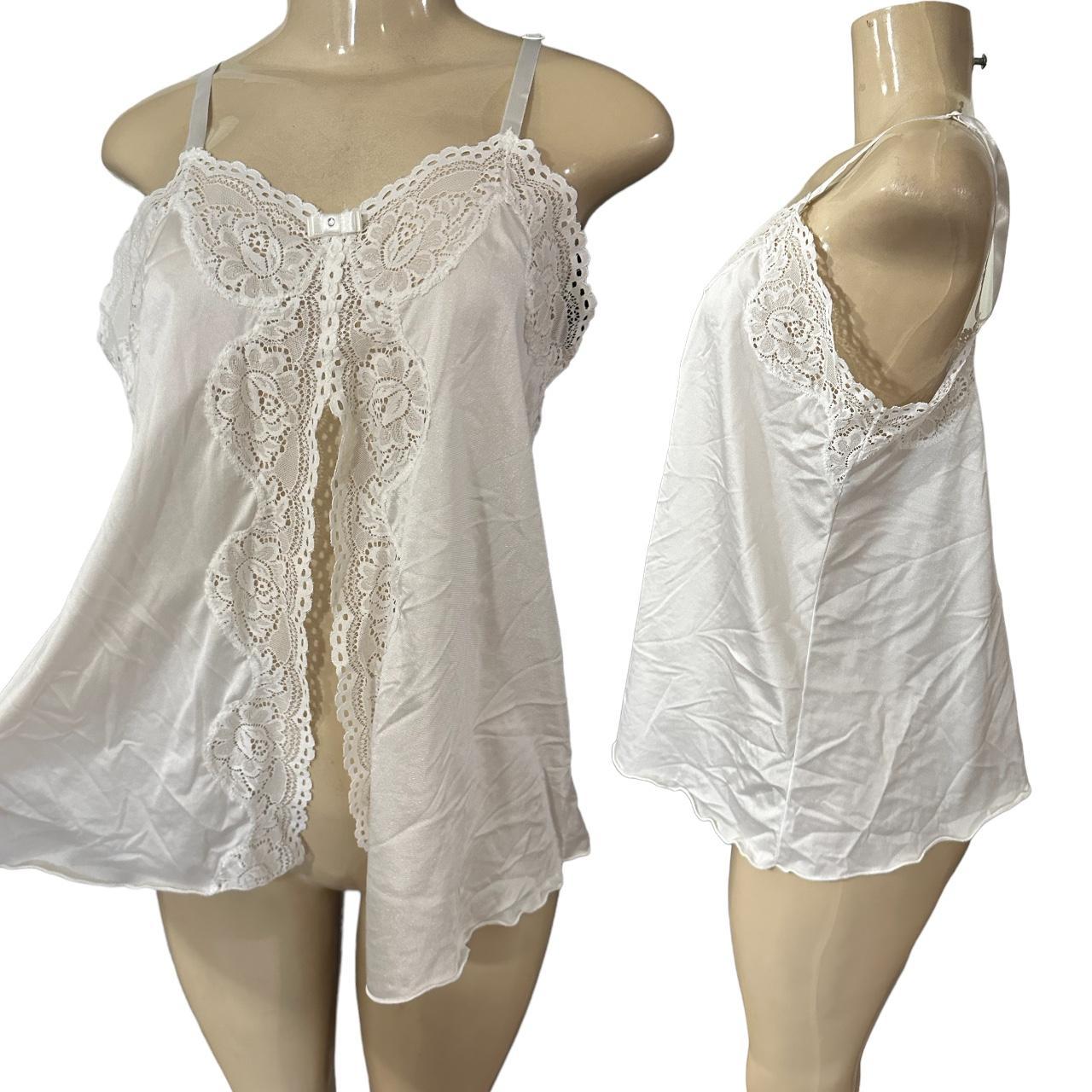 Vintage white lace open blouse No flaws #balletcore - Depop