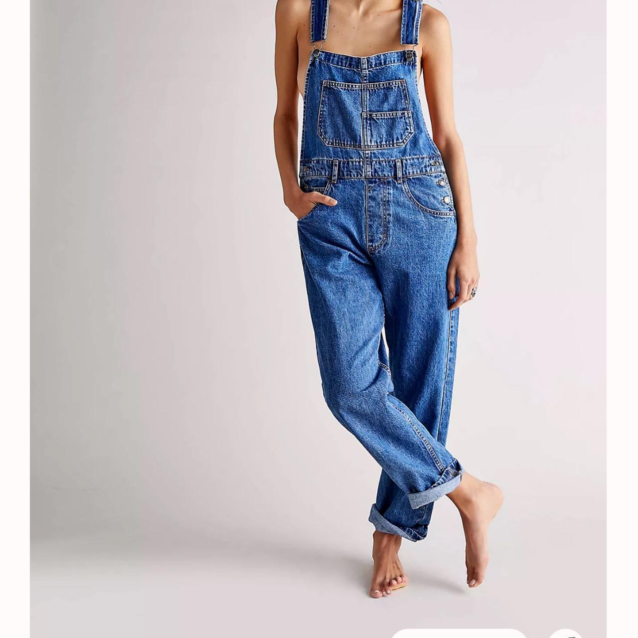 Free People Ziggy Overalls in great condition,... - Depop