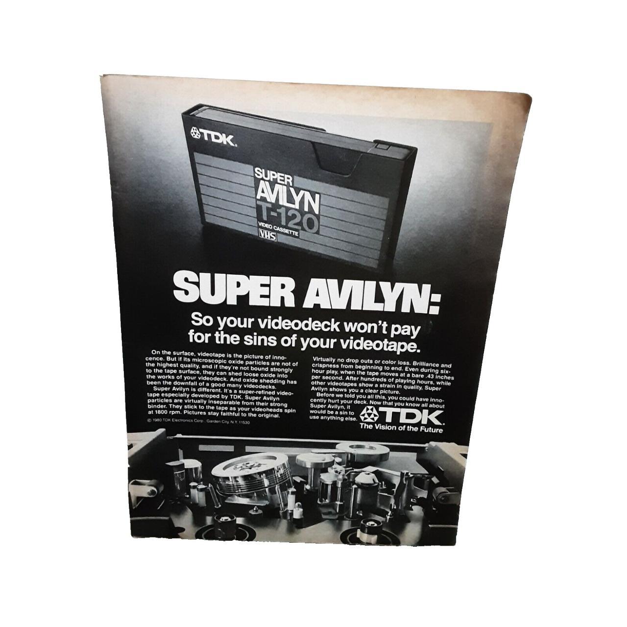 1980 TDK Super Avilyn VHS Cassette Original print ad... | Depop