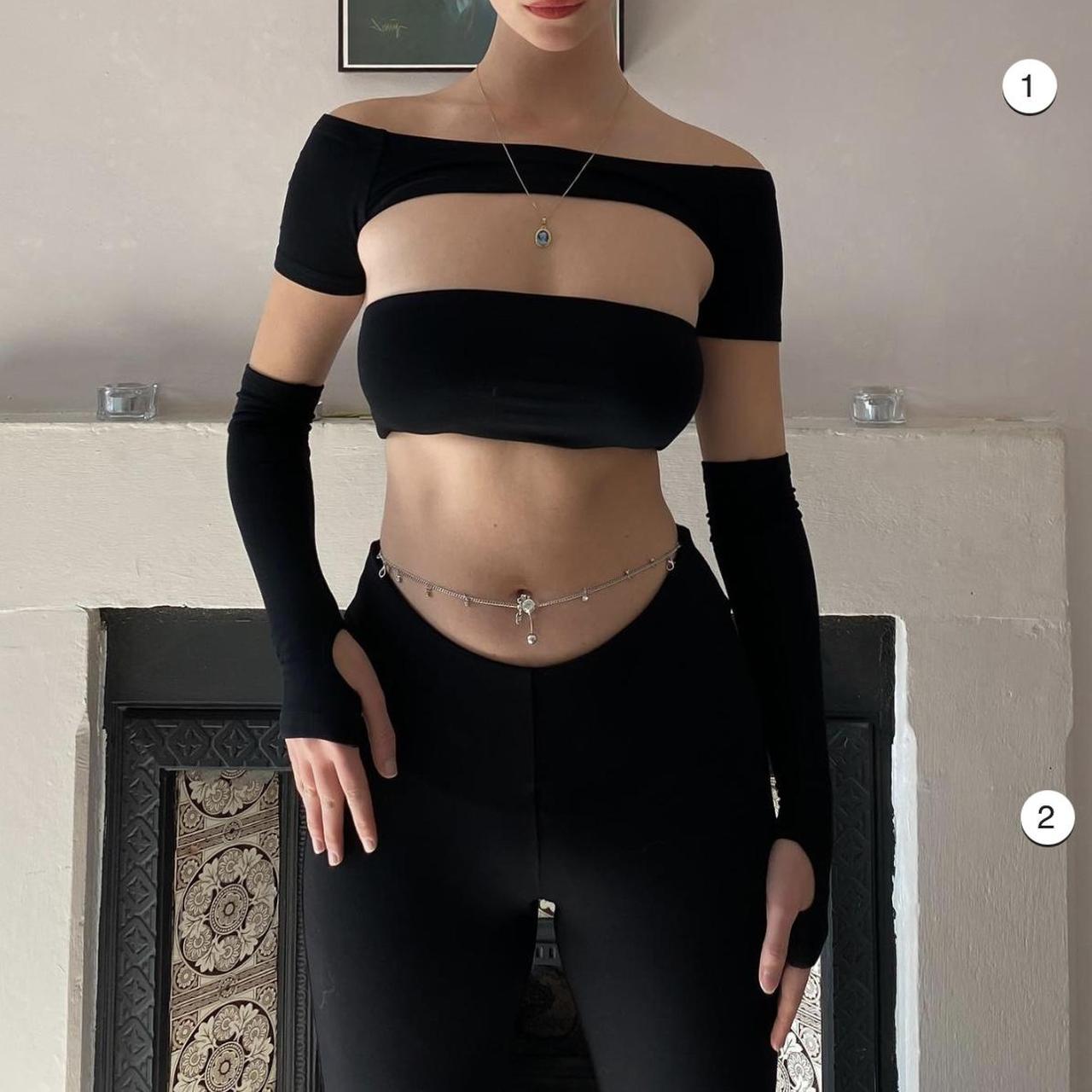 THE KRIPT IGGY TOP - BLACK SIZE SMALL WORN ONCE... - Depop