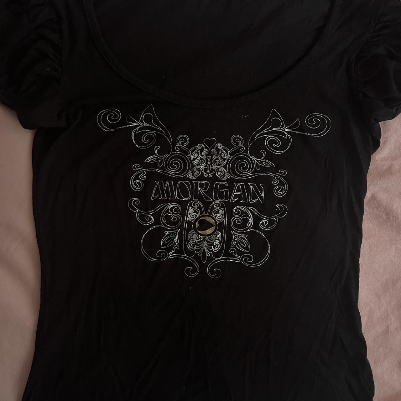 Super cute Morgan tee with cap sleeves and silver... - Depop