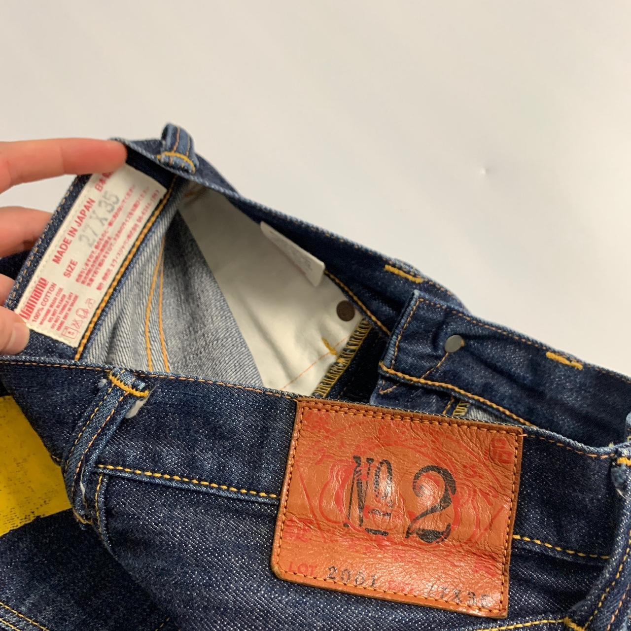 Baggy Evisu Jeans Size 27 Evisu yellow daicock... - Depop