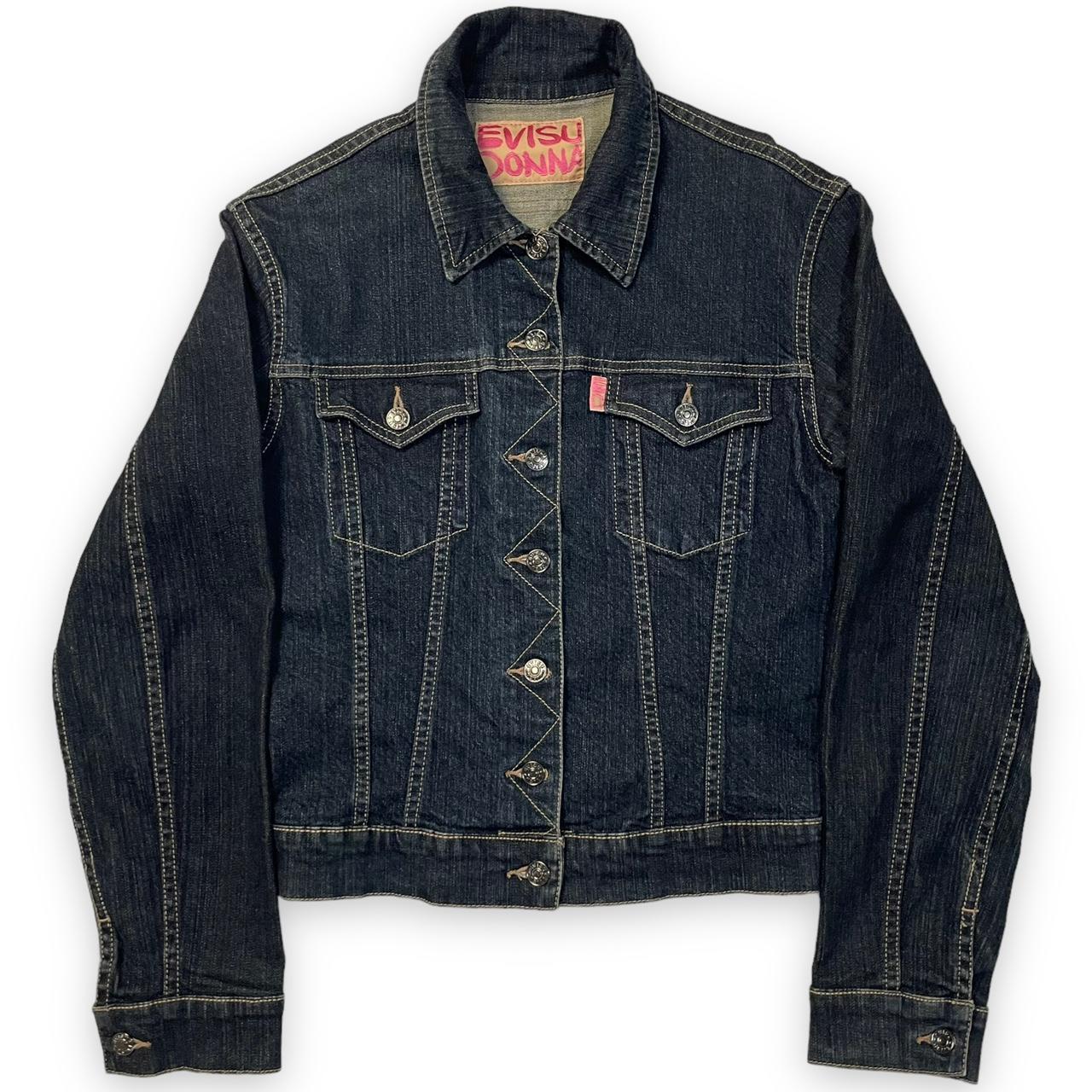 Evisu Men's White and Navy Jumper | Depop