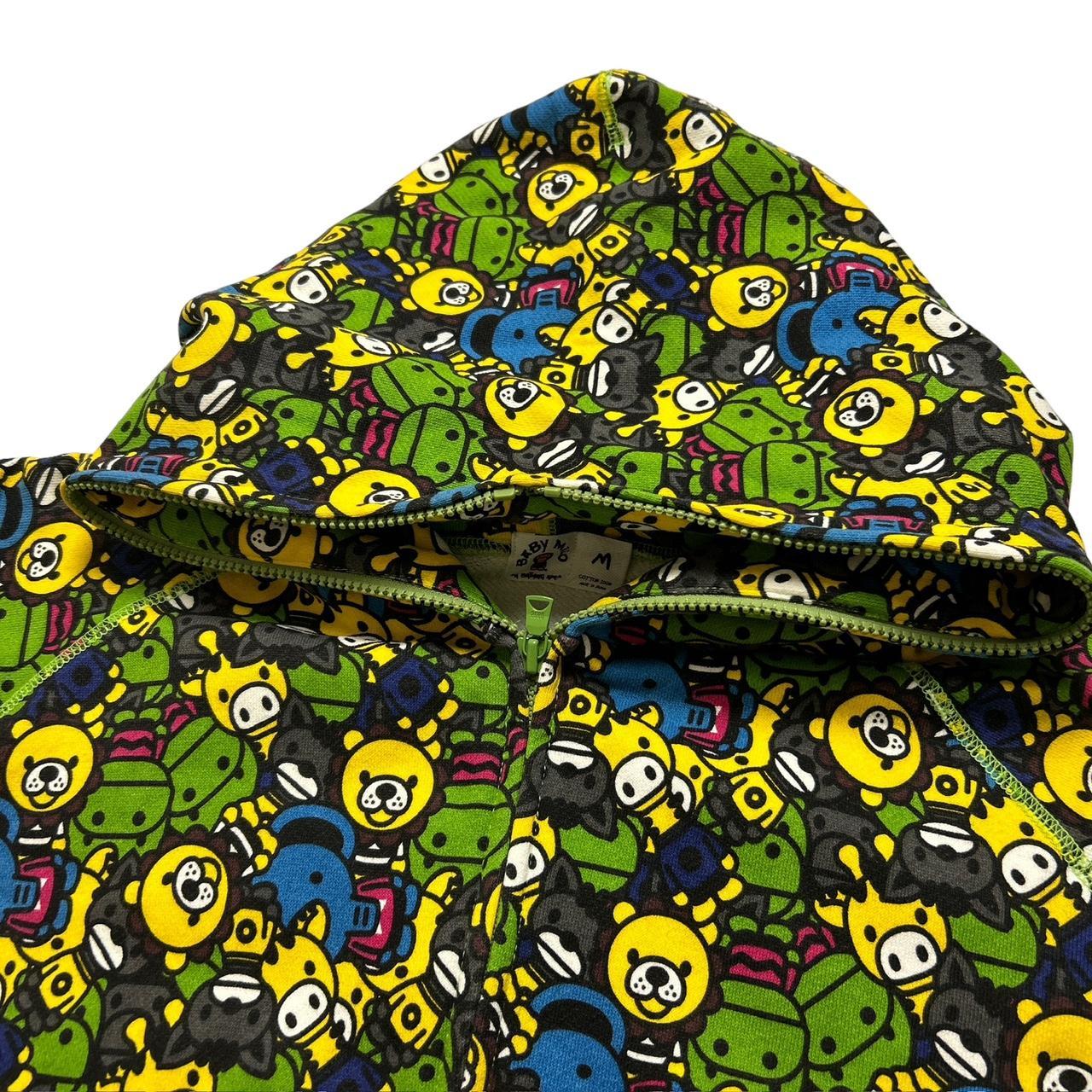 Bape Zip Up Hoodie Size M Baby Milo animal print... - Depop