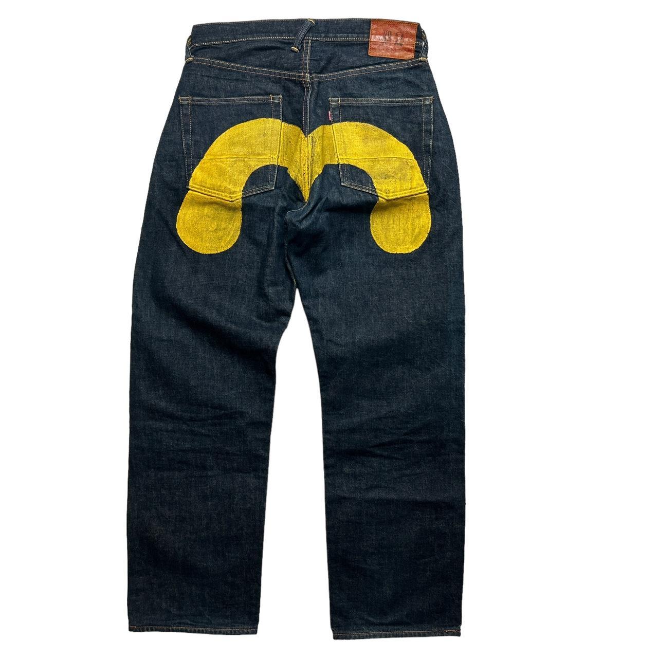 Evisu Jeans Size 31 Baggy Evisu yellow daicock... - Depop