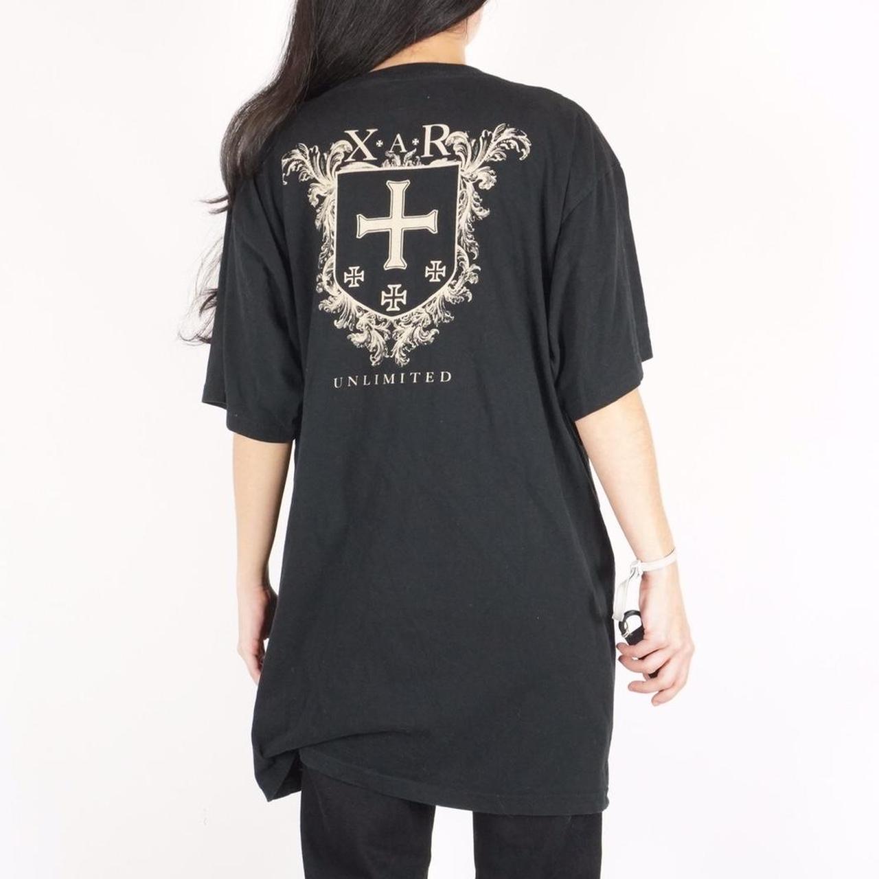 y2k black mall goth skull t shirt Brand: chemistry,... - Depop