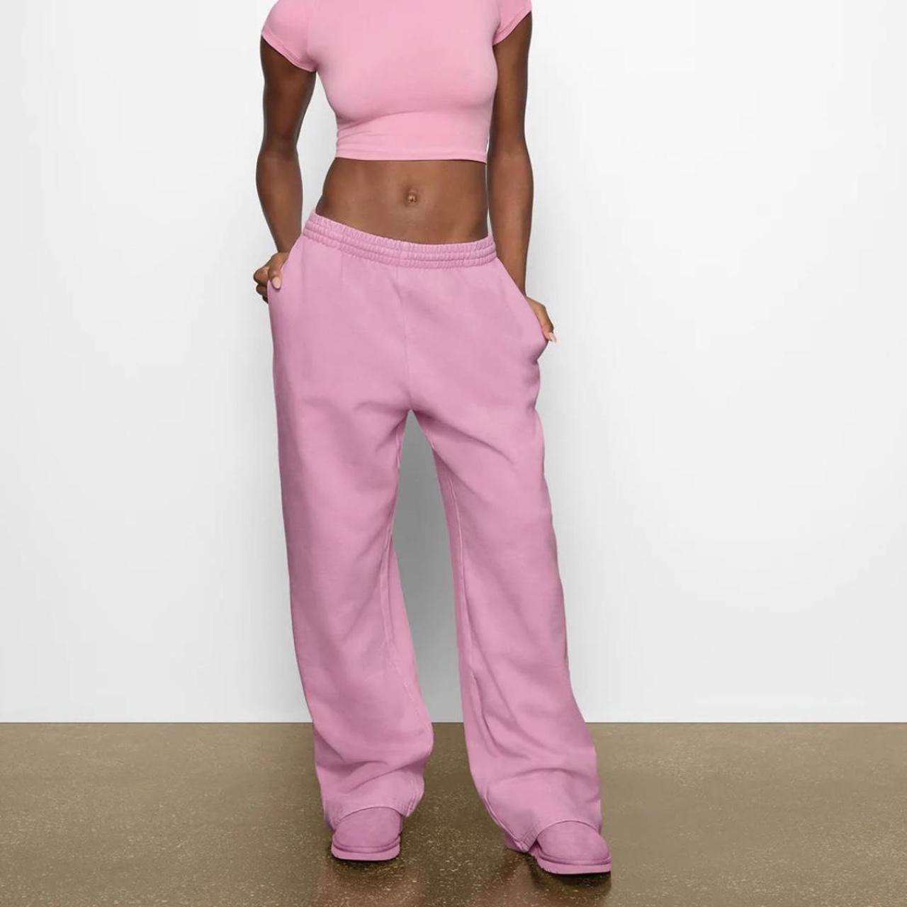 Skims Women's Pink Joggers-tracksuits | Depop