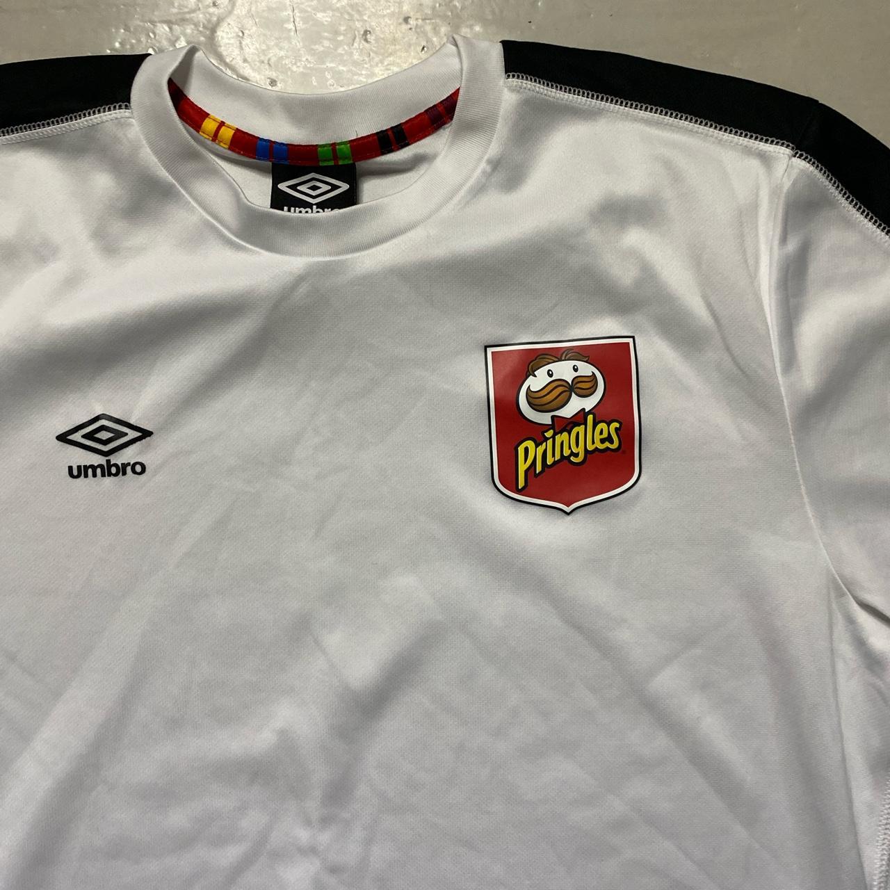 Umbro Pringles Football Jersey White 🔥 In good... - Depop