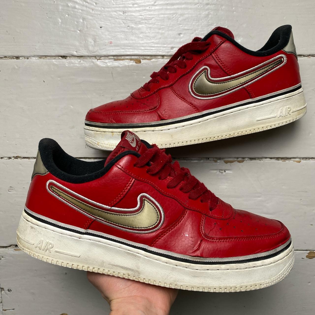 Nike Air Force 1 NBA Red 🔥 In good condition, some... - Depop