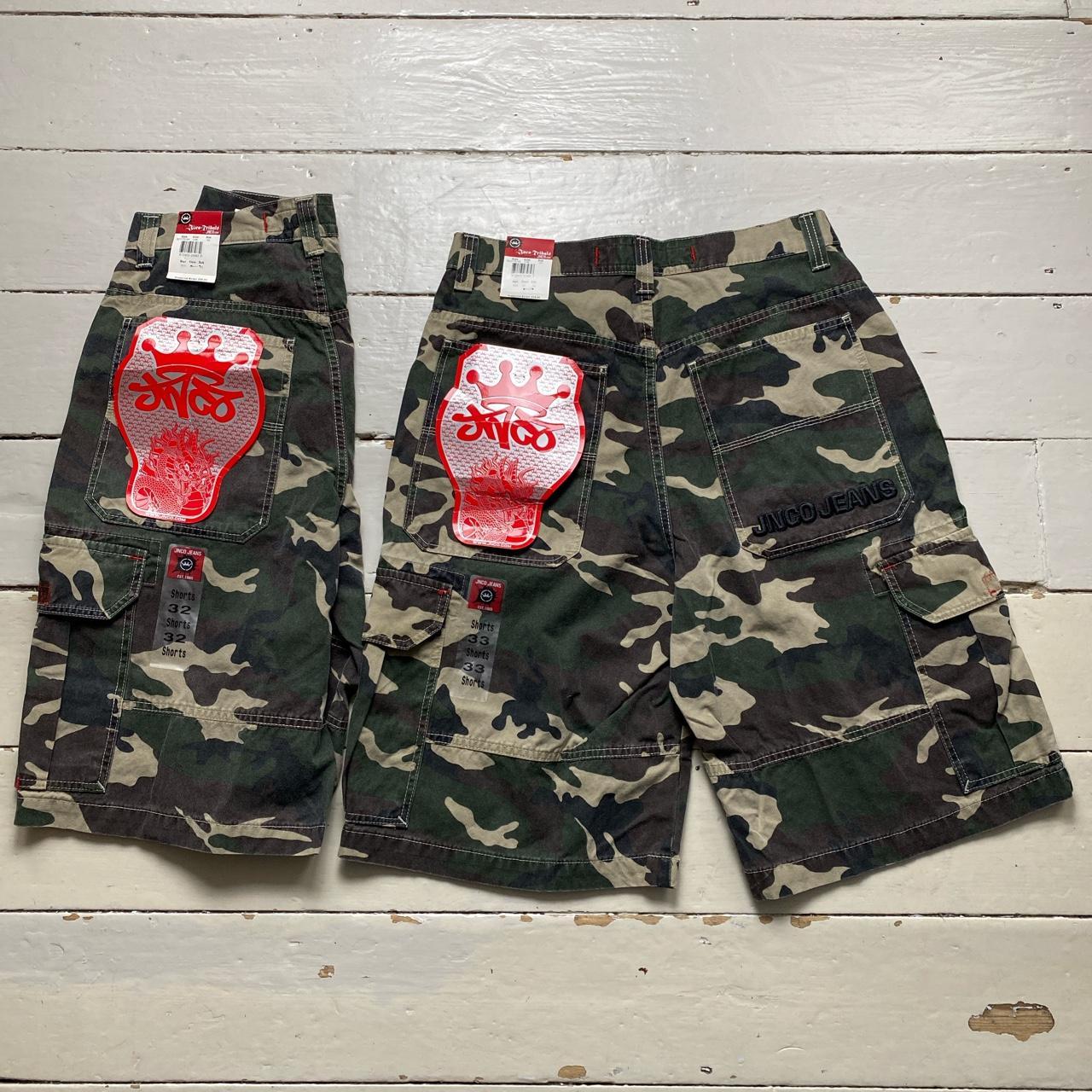 JNCO Jeans Camouflage Cargo Shorts Jorts 🍃 Brand... - Depop