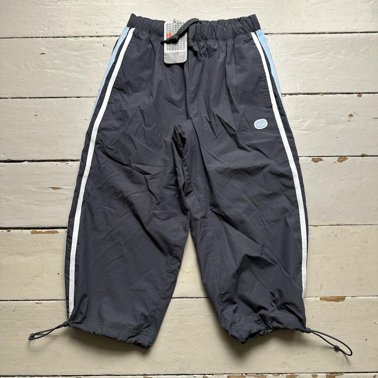 Nike Cortez Vintage Shell Track Pant Shorts Grey and... - Depop