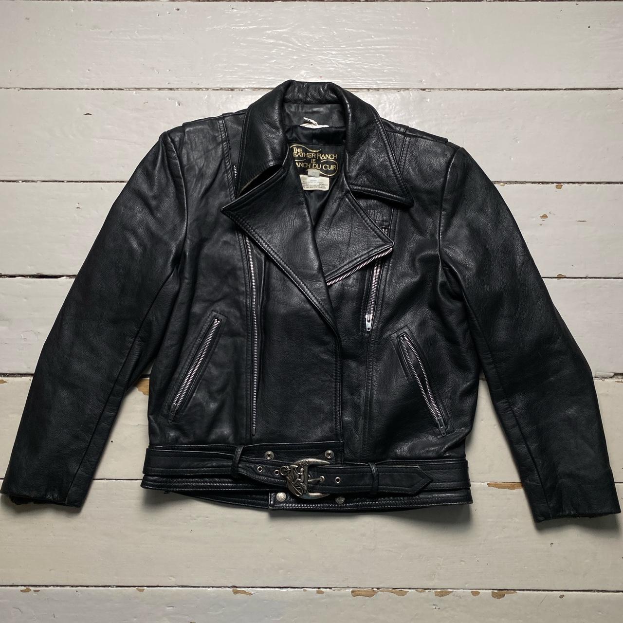The Leather Ranch Motorbiker Leather Jacket ♠️ In... - Depop
