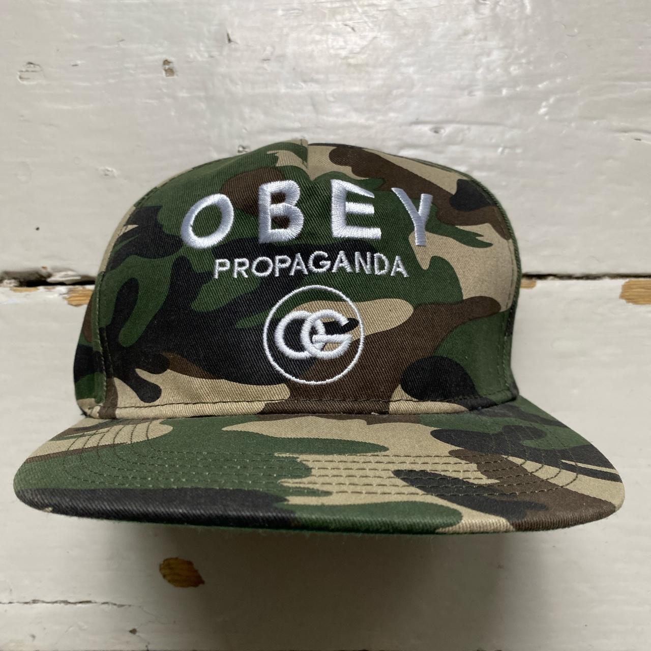 Obey OG Vintage Camouflage Snapback Cap 🍃 In good... - Depop