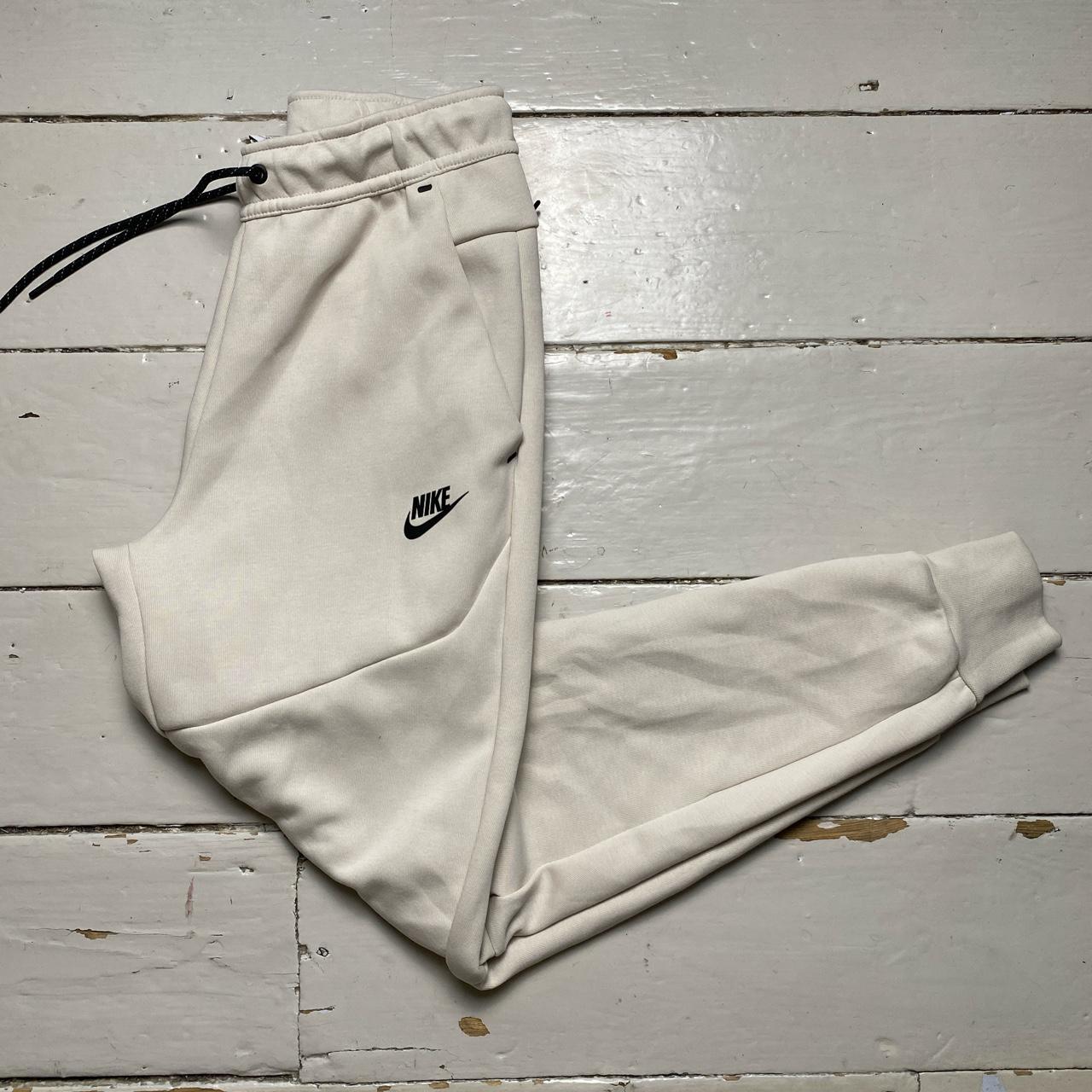 Nike Tech Fleece New Season Cream White Jogger... - Depop