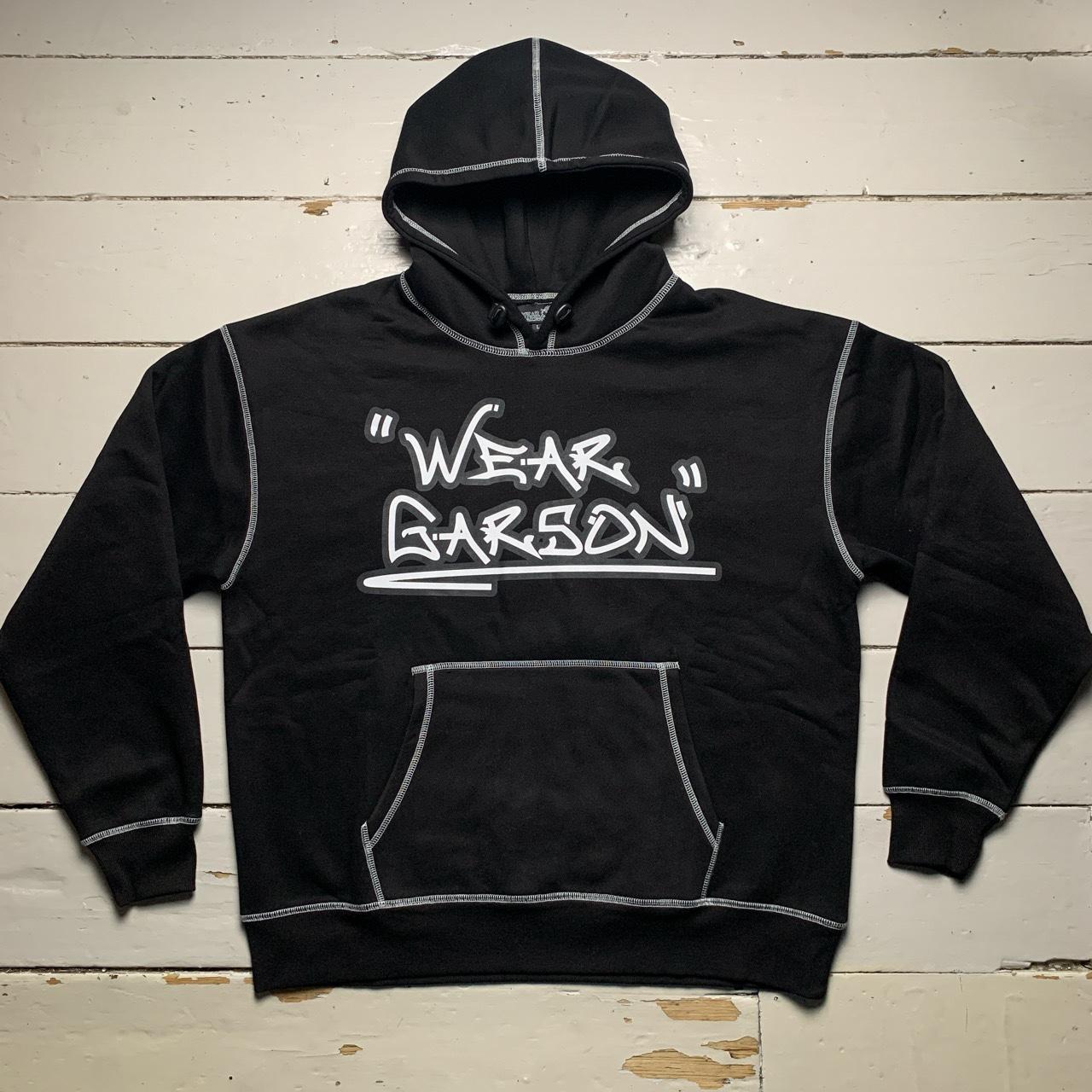 Wear Garson The Trio Black and White Contrast Stitch... - Depop