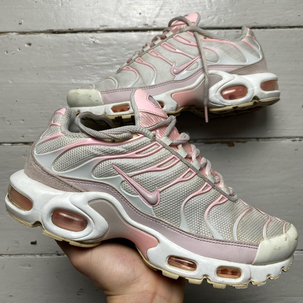 Nike TN Air Max Plus Pink and White 🌸 In good... - Depop