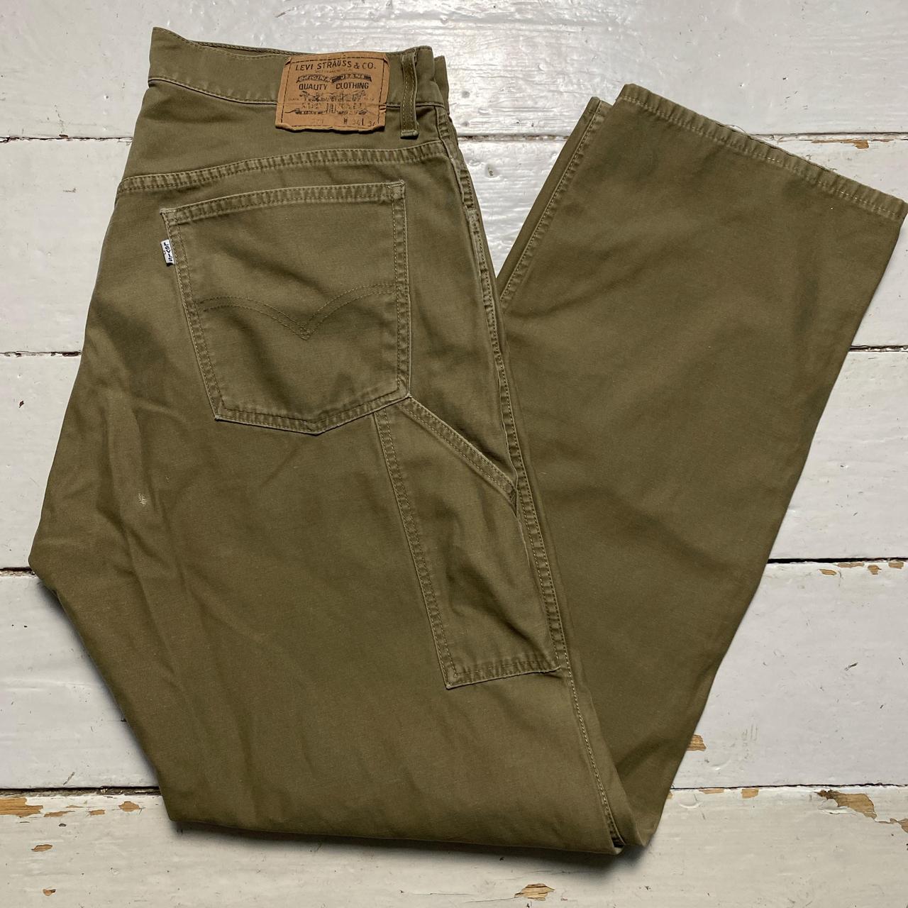 Levis 571 Khaki Olive Carpenter Jeans 🍃 In good... | Depop