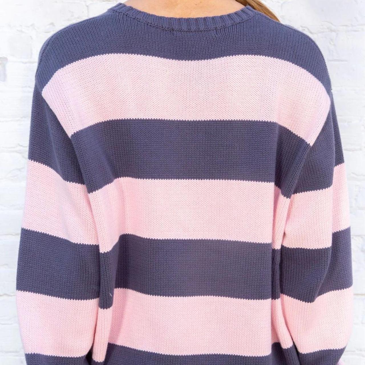 brandy melville brianna cotton thick stripe sweater... - Depop