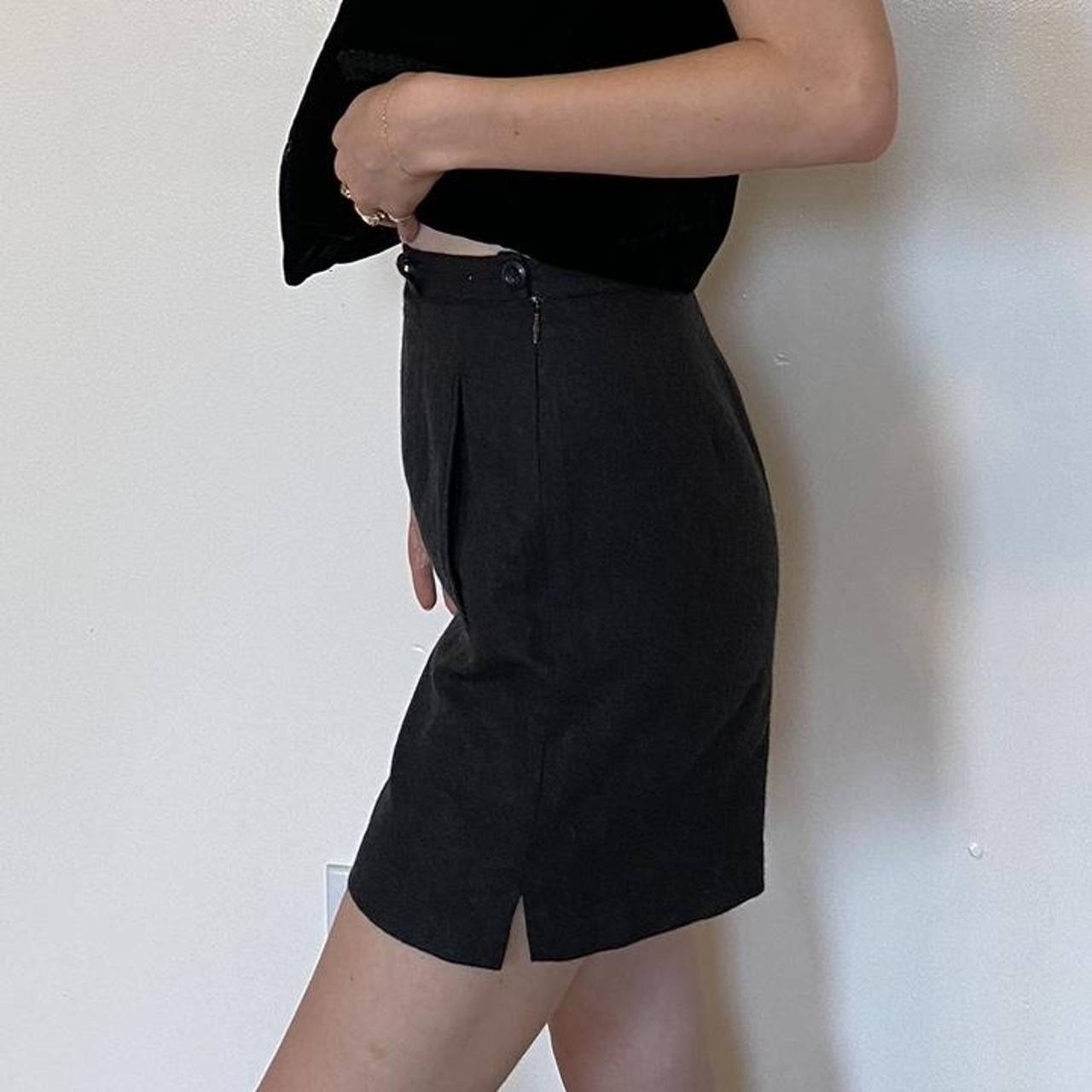 Vintage High Waisted Gray Wool Shorts Brand: NEXT... - Depop