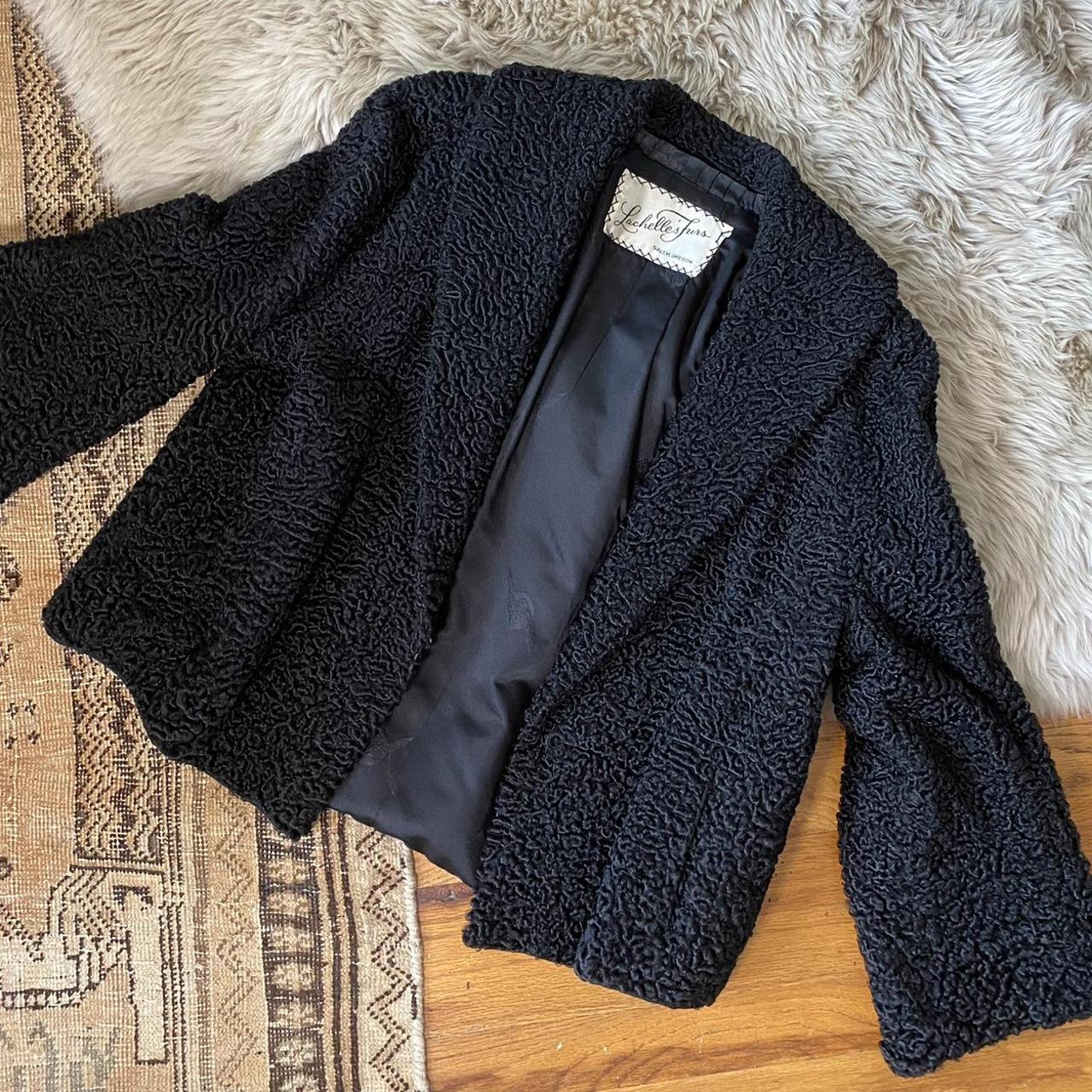 Gorgeous Vintage Curly Wool Fur Coat Black curly... - Depop