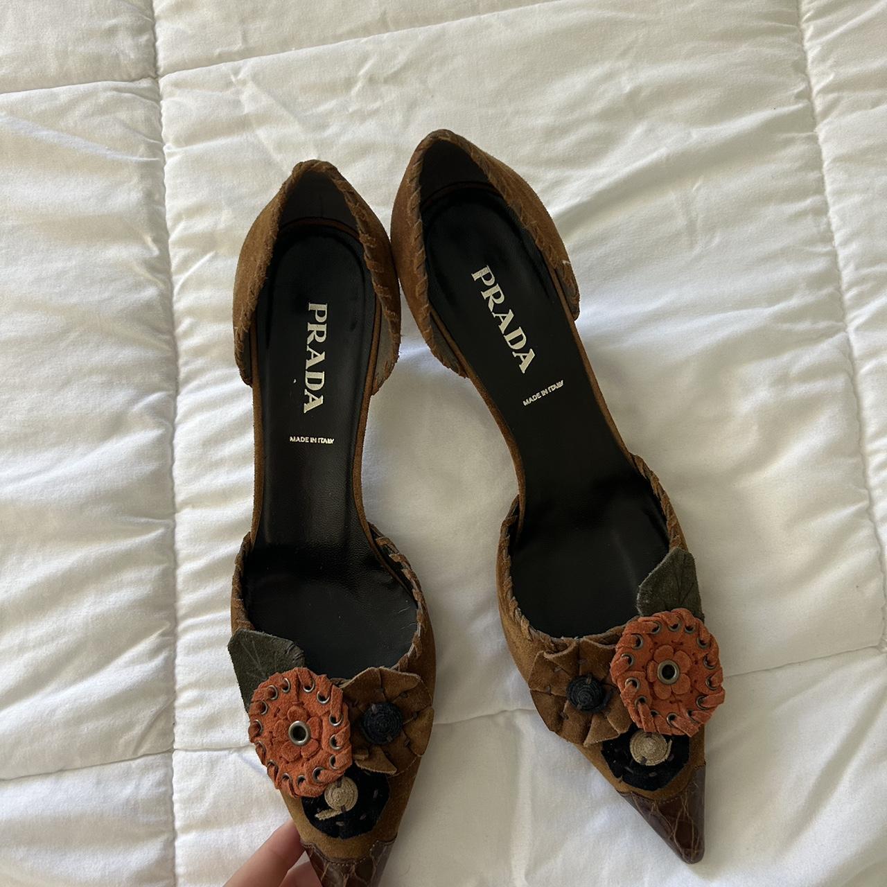 Rare Vintage Prada Heels. Size 7.5. - Depop