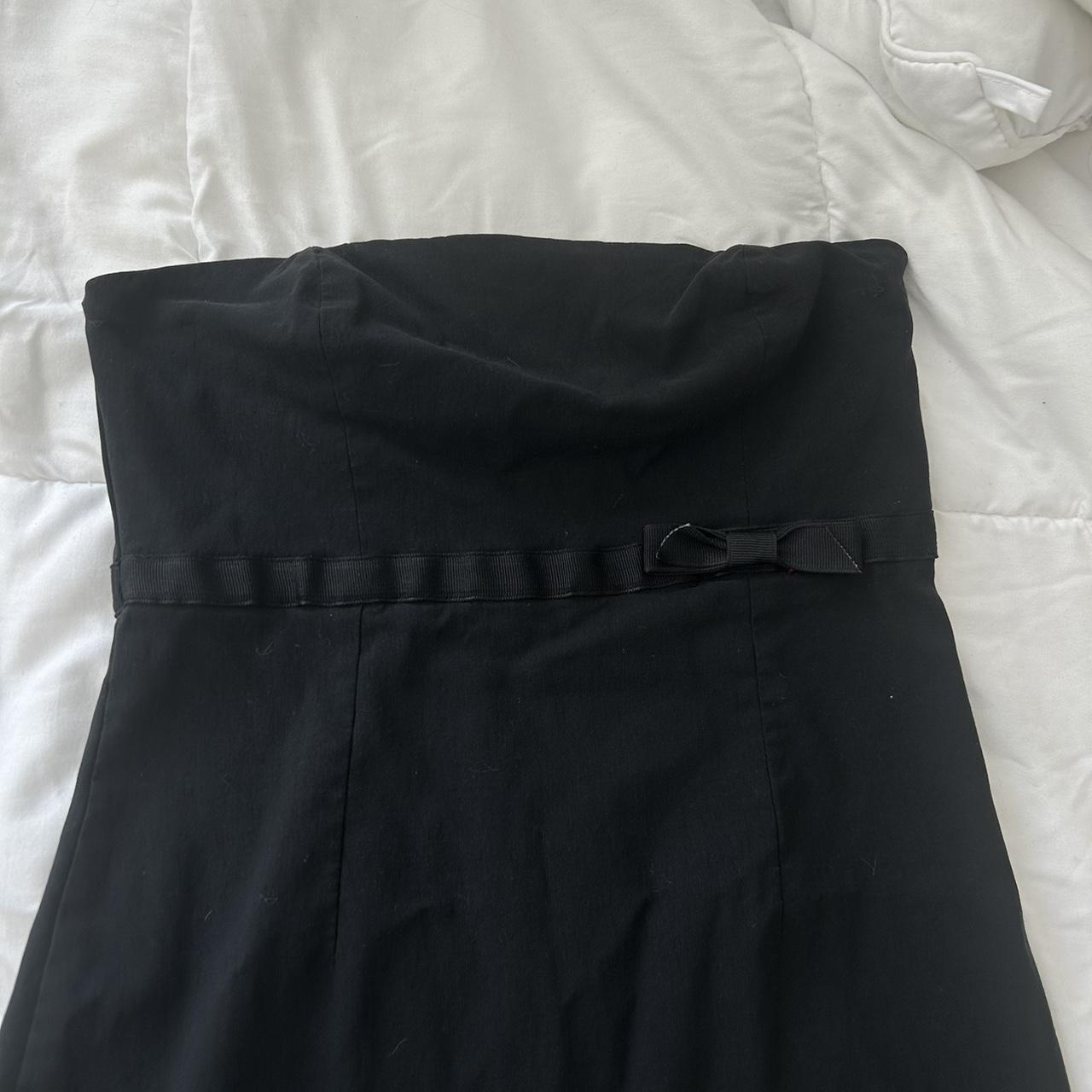Vintage Express black strapless dress. Size 4. - Depop