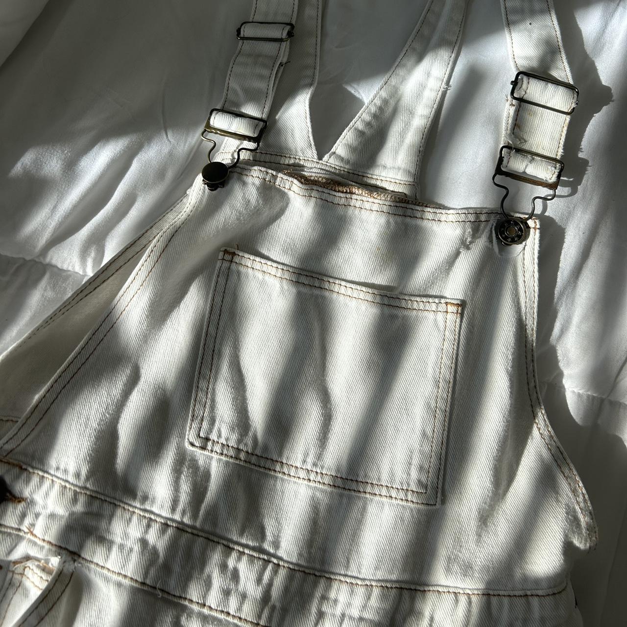 White ripcurl overalls. Size medium. - Depop