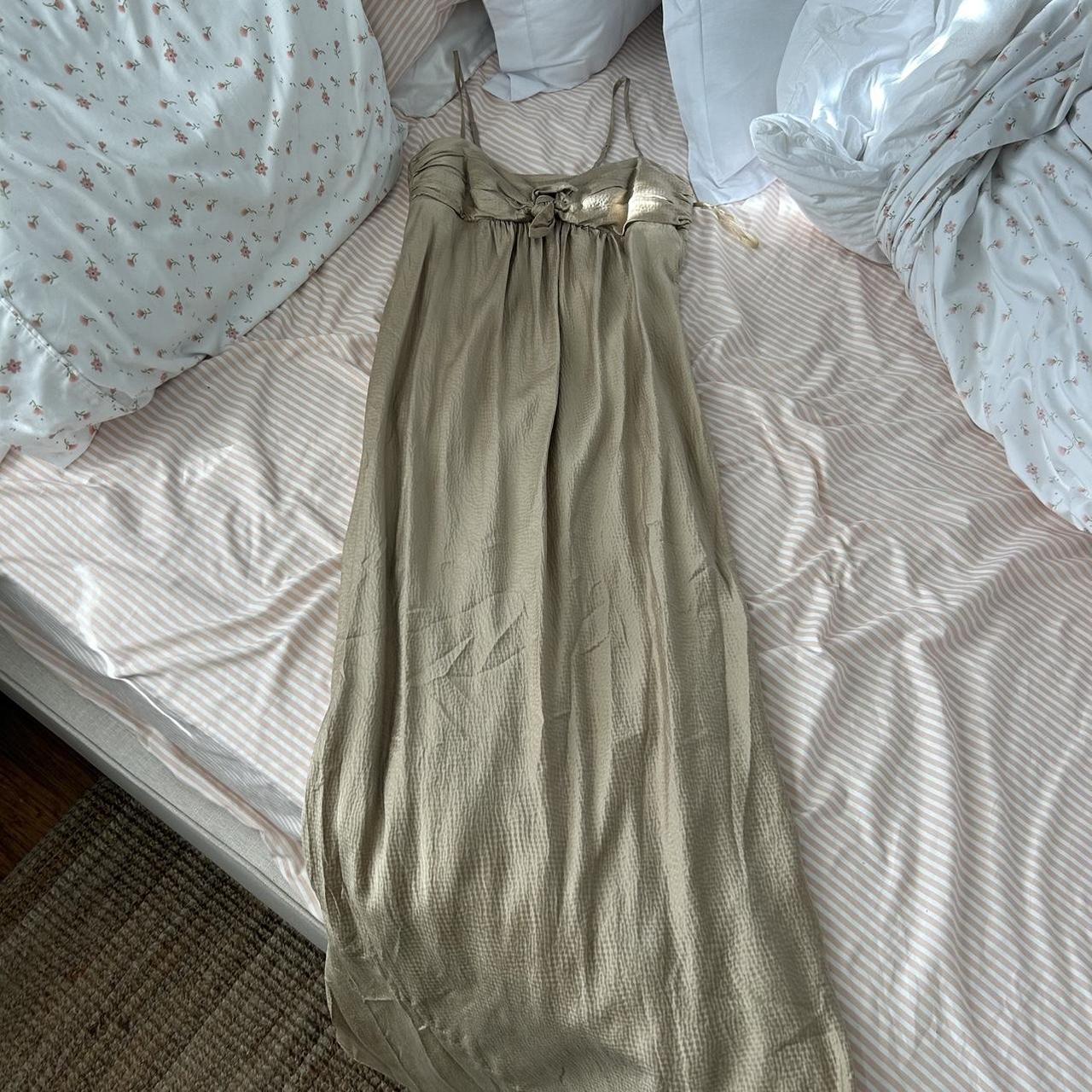 Bcbg gold even gown - Depop