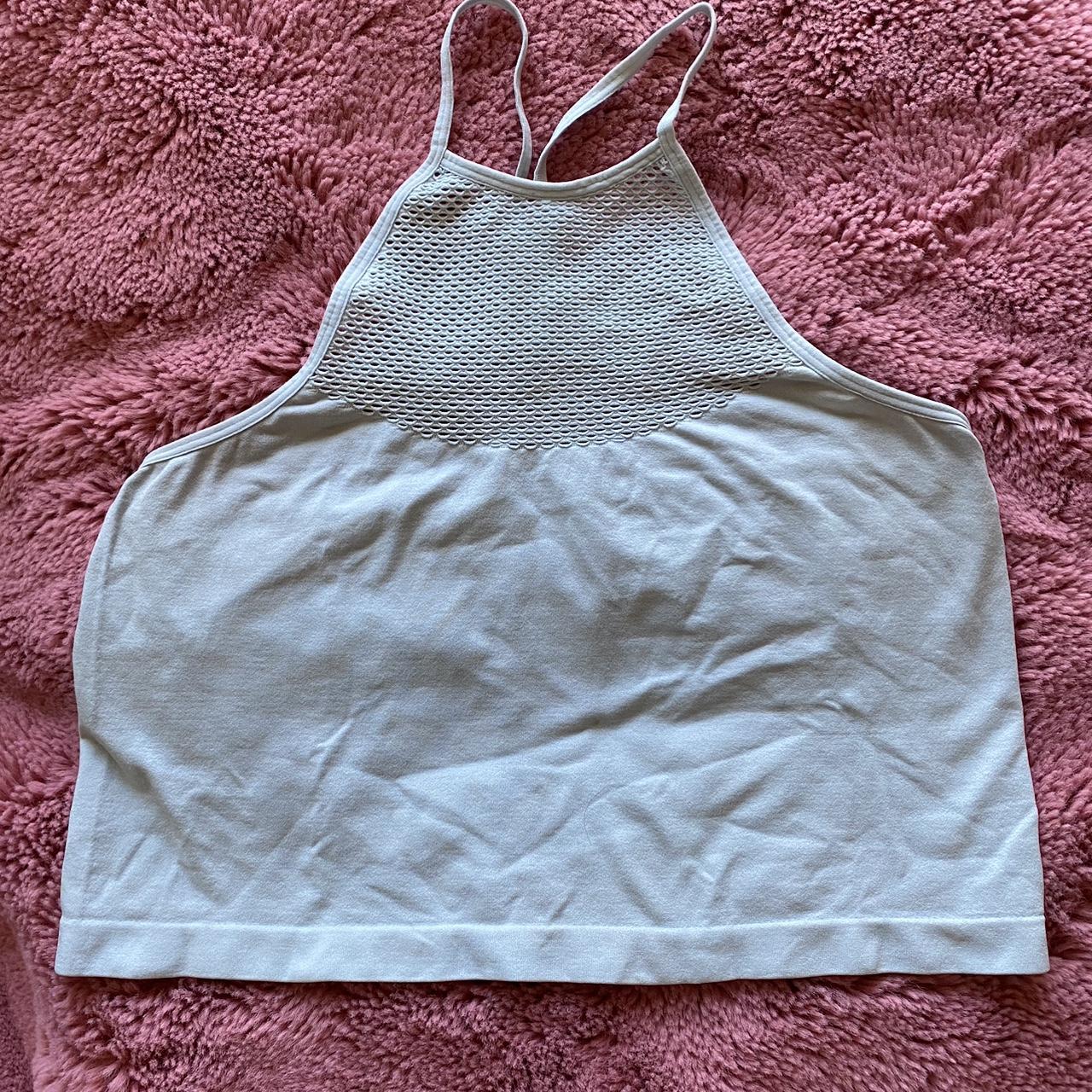 Baby blue Fishnet crop top #y2k #festival - Depop