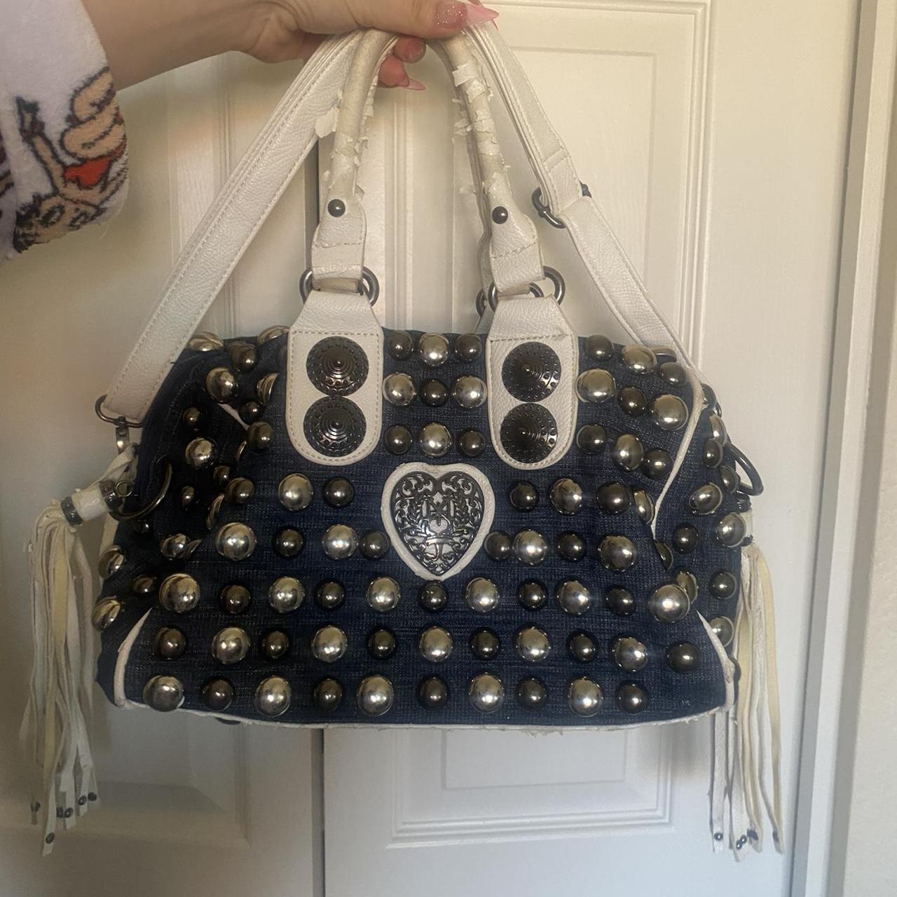 Y2k bling bedazzled tassel purse. Signs of wear on... - Depop