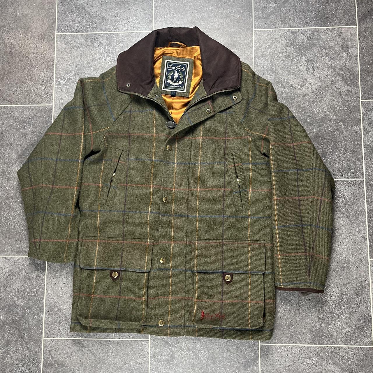 Jack Murphy wool tweed hunting coat jacket- size... - Depop