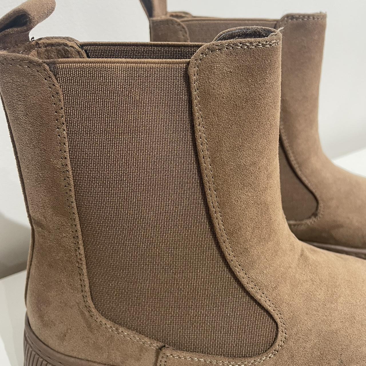Primark Brown Chelsea Boot Size 3 Worn once - Depop