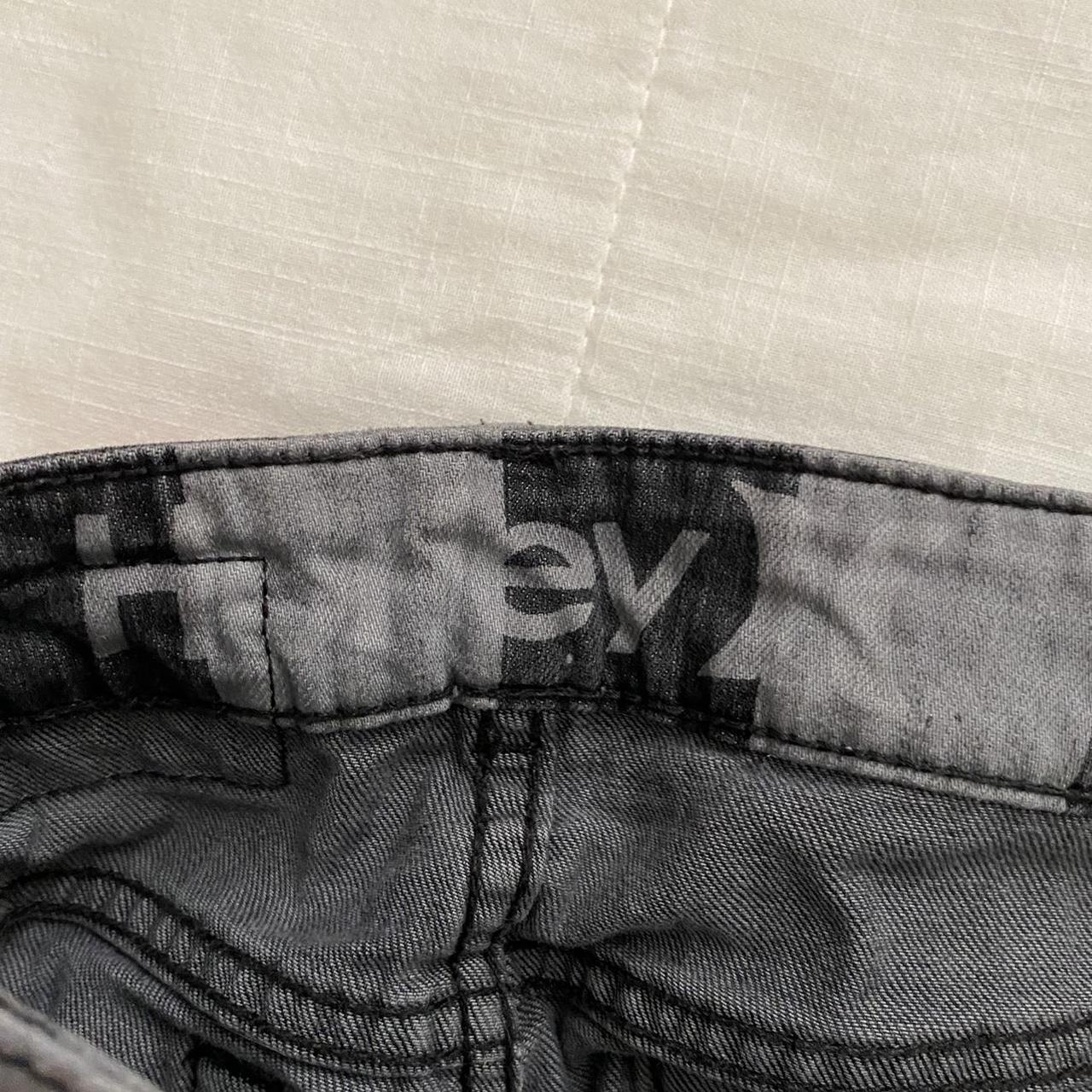 Hurley ultra mini shorts in grey and black stripe... - Depop