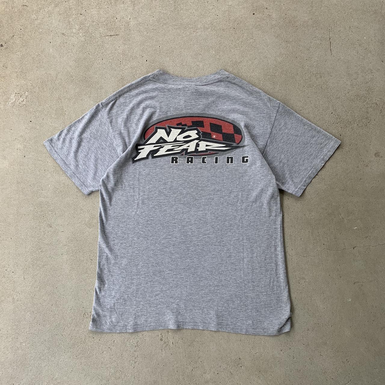 Vintage No Fear Racing Size L, single stitch - Depop