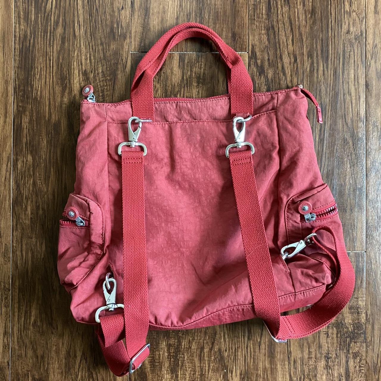 Red Kipling backpack with detachable straps! - Depop