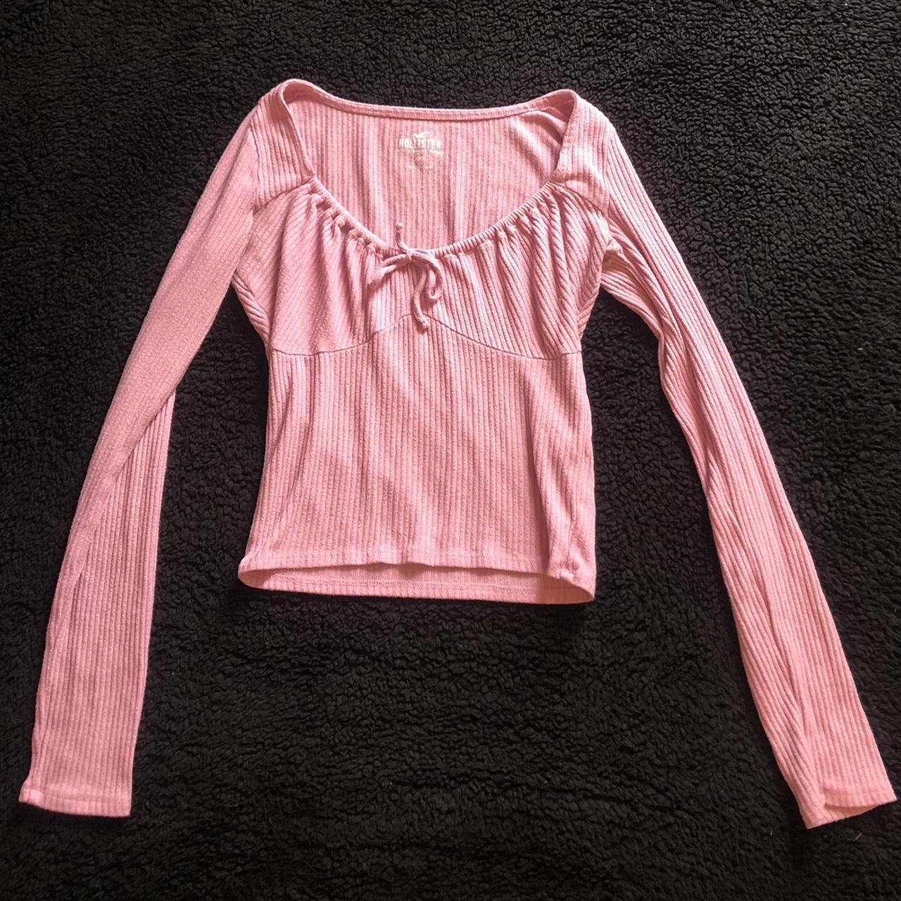 Bubblegum pink Hollister princess top. Milkmaid... - Depop