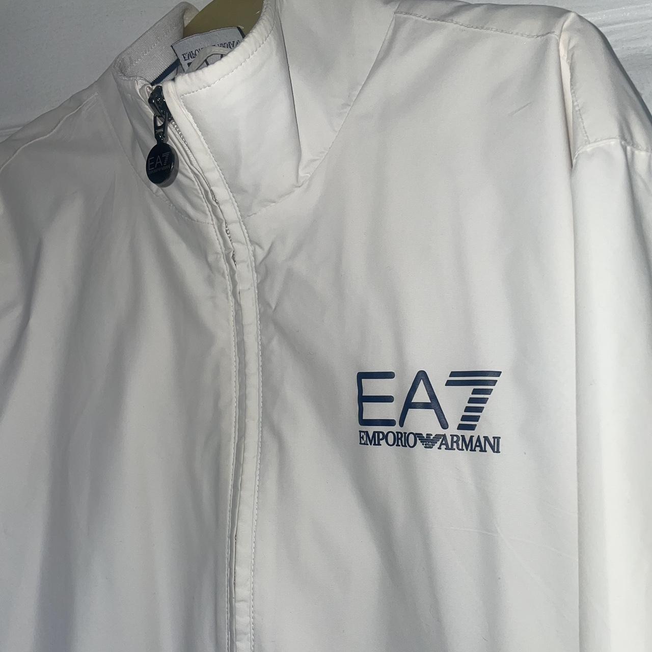 EMPORIO ARMANI EA7 JACKET WHITE Good used condition... | Depop