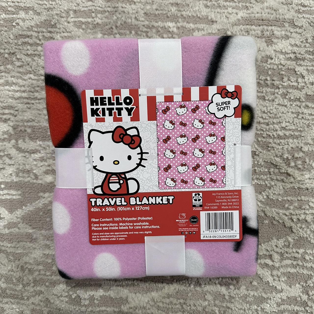 Hello Kitty Blanket!!! super soft travel blanket... - Depop