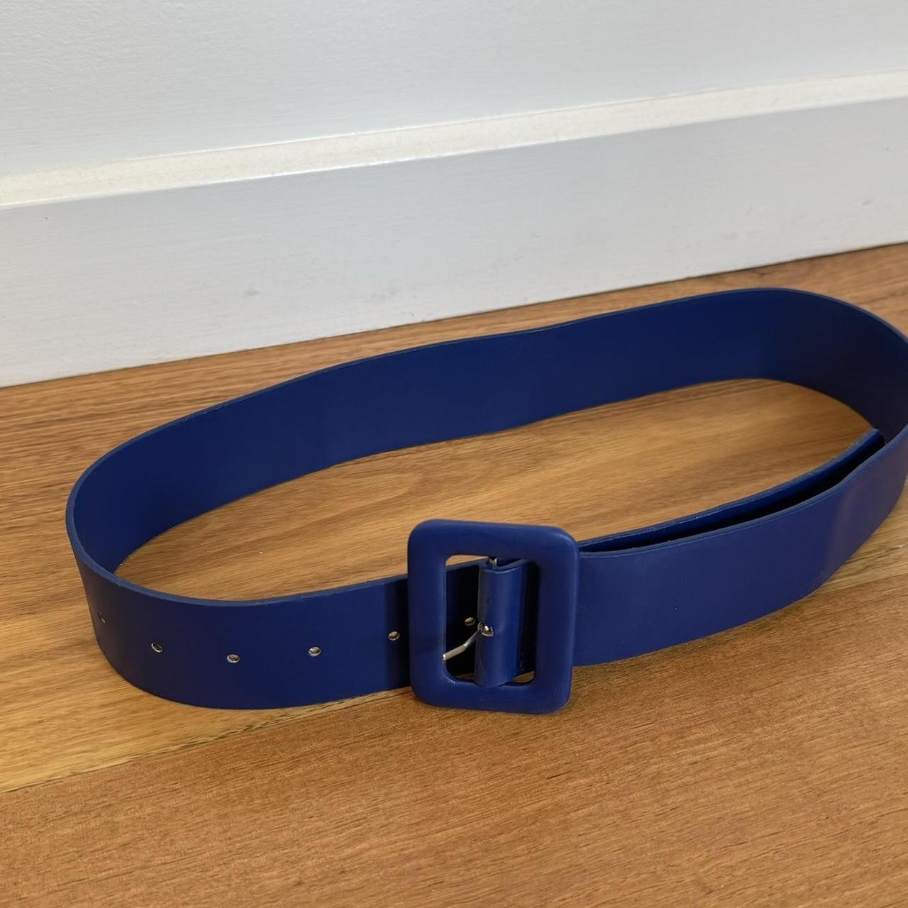 Blue and pink rectangle buckle belts. - Depop