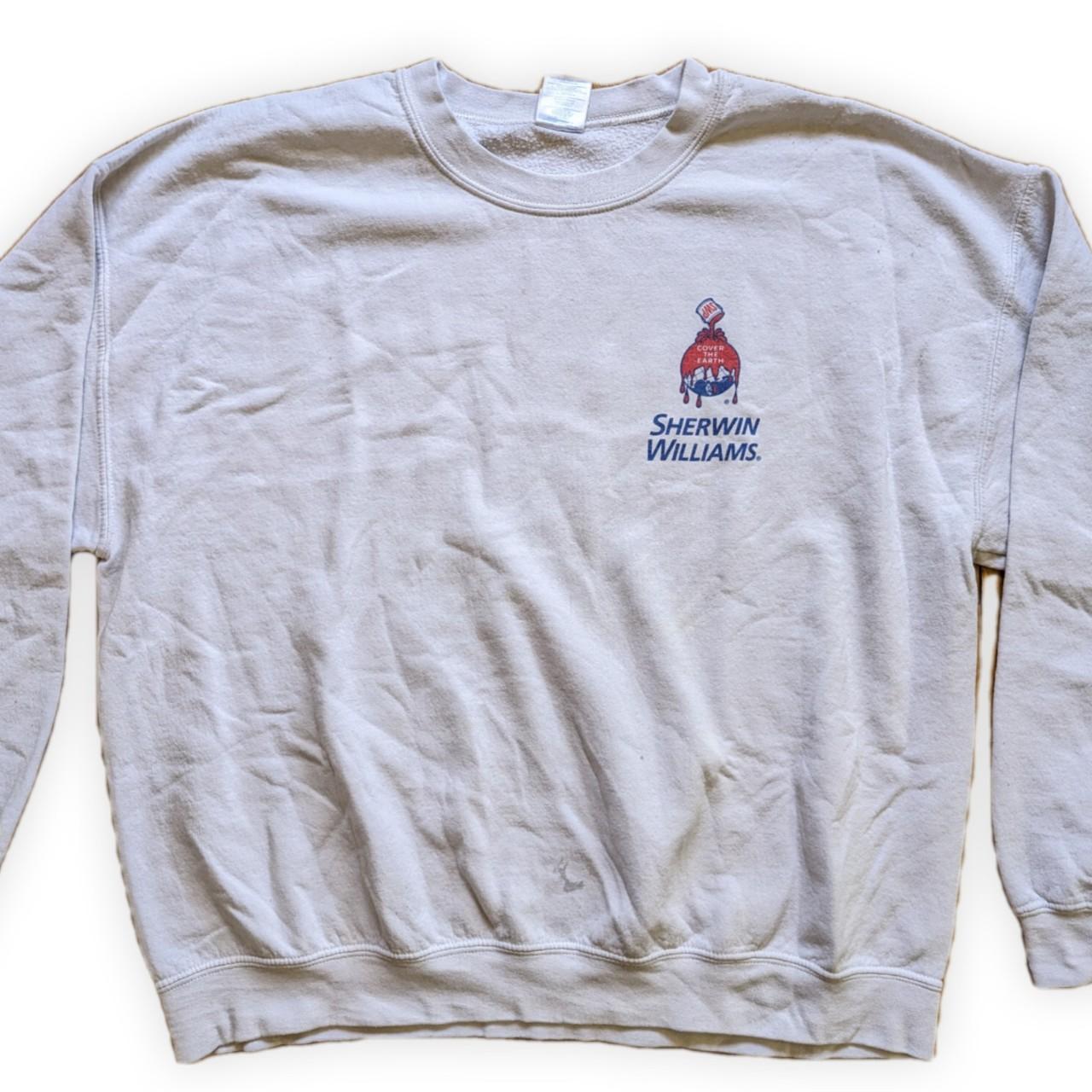 Sherwin Williams sweatshirt with a few stains to add... - Depop