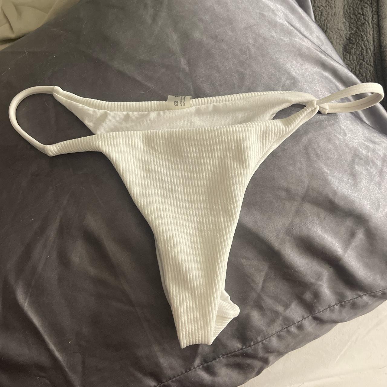 SHEIN Women's White Bikini-and-tankini-bottoms | Depop