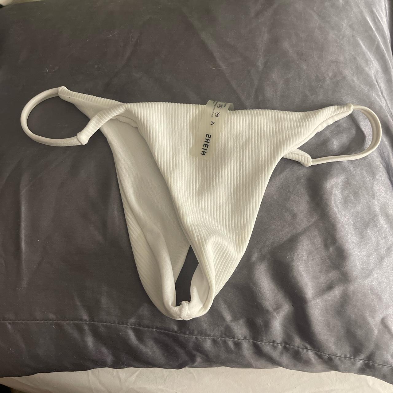 SHEIN Women's White Bikini-and-tankini-bottoms | Depop
