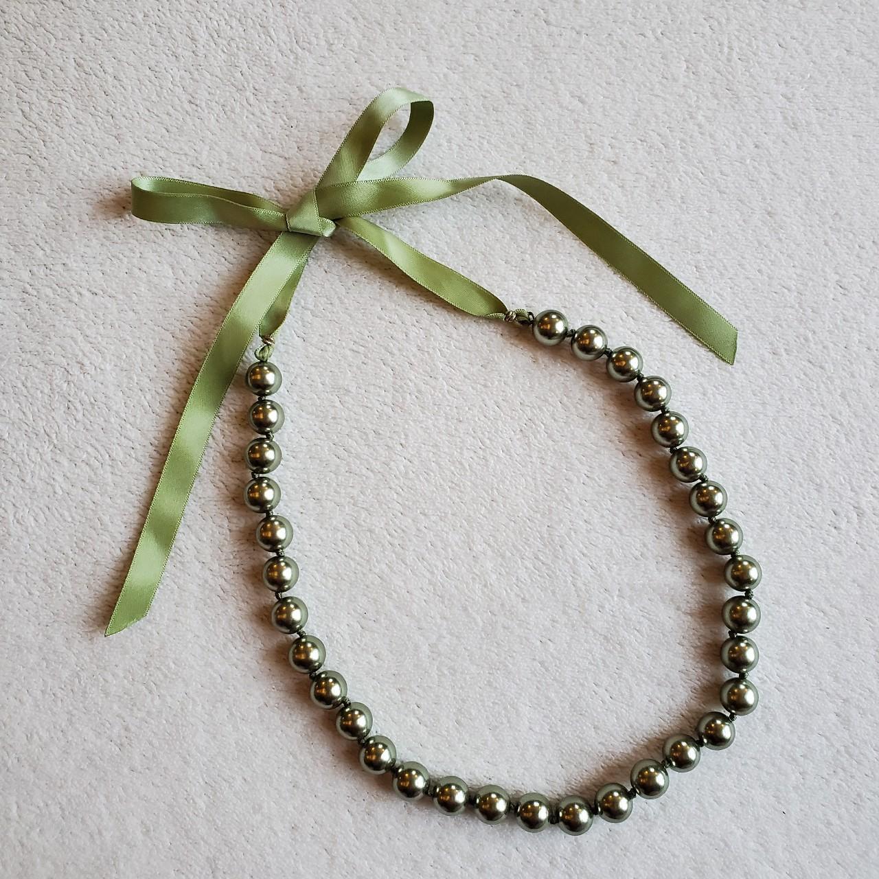 Gorgeously Pretty Vintage Ribbon Tie Necklace.... - Depop