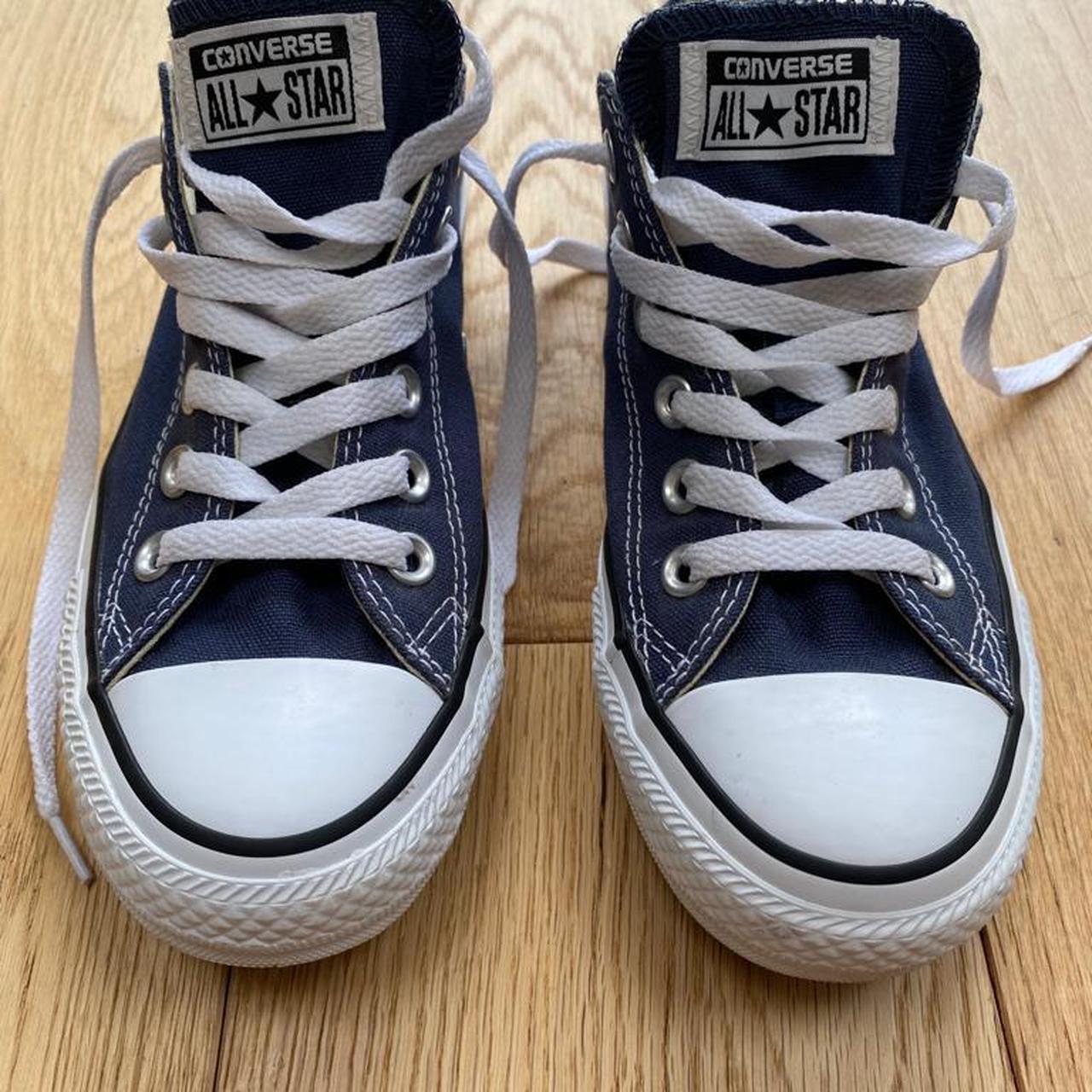 Converse Women's Blue Trainers | Depop